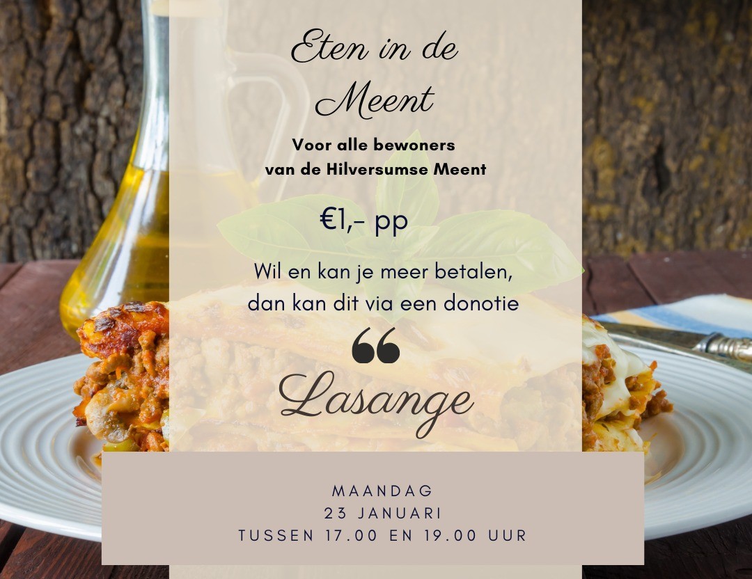 Eten in De Meent | Stichting Hilversumse Meent